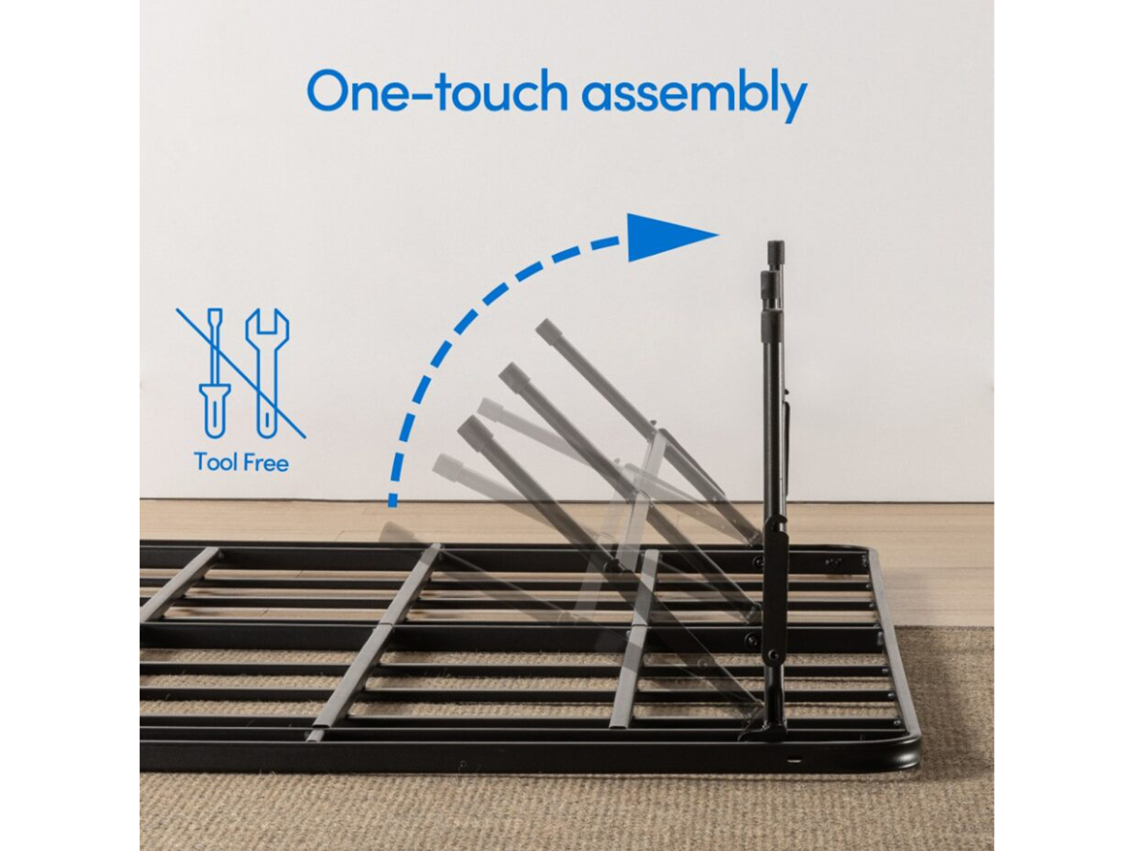 Sleepy's Heavy Duty Raised 12.8 Inch High Metal Platform Frame | eBay