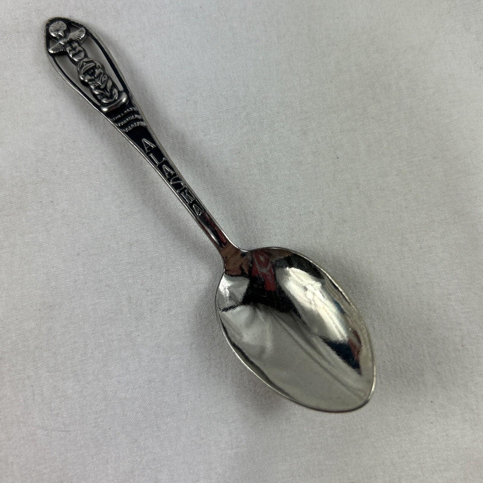 Alaska State Collectible Spoon 4.5” Silver Tone Made In USA Totem Pole ...