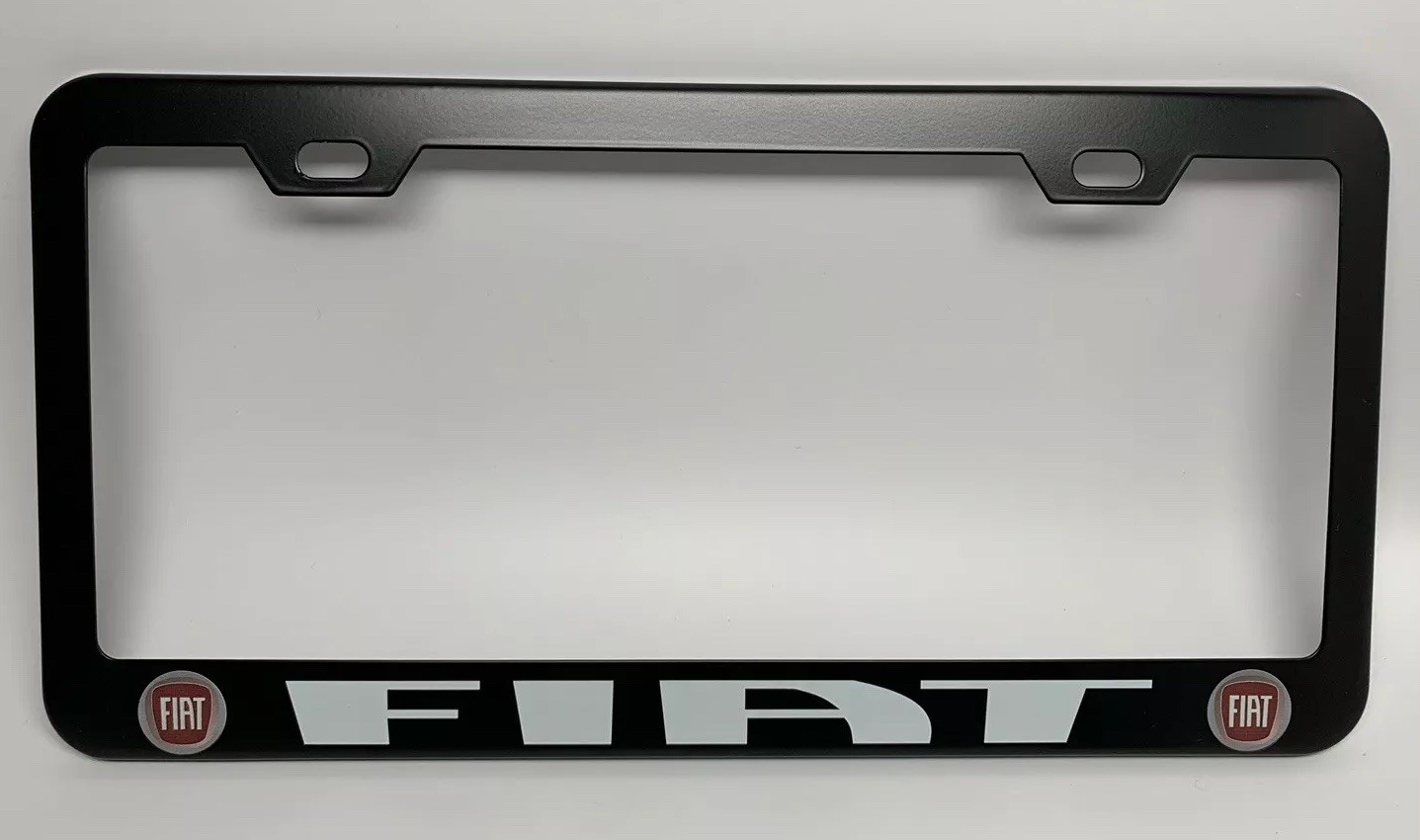 Black "FIAT" License Plate Frame, Custom Made of Powder Coated Metal | eBay