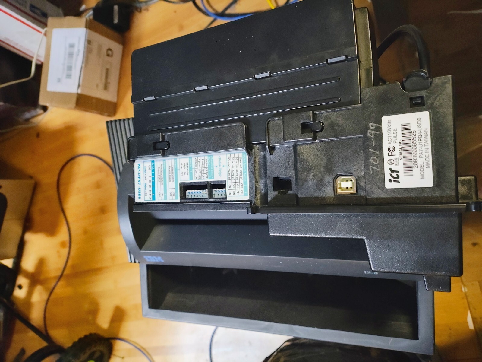 1 ict pa7 pa-7 bill acceptor 1/5/10/20/50/100 bills 110v 12v pulse | eBay