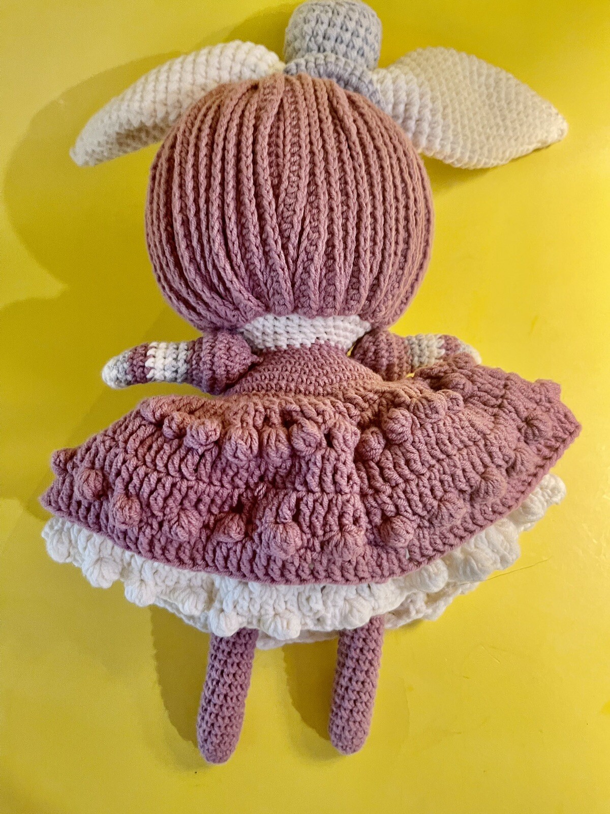 Mia Chippi & Co Pink Bunny Rabbit Crochet Princess Doll Handmade 12 ...