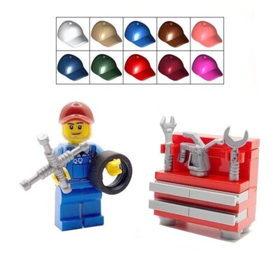 Genuine LEGO Car Mechanic Gift + Bench Male Man Minifigure Vehicle ...