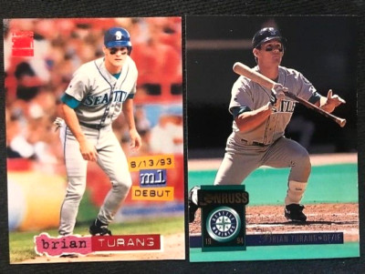 MLB - Brian Turang 1994 Topps Stadium Club ML Debut & 1994 Donruss ...