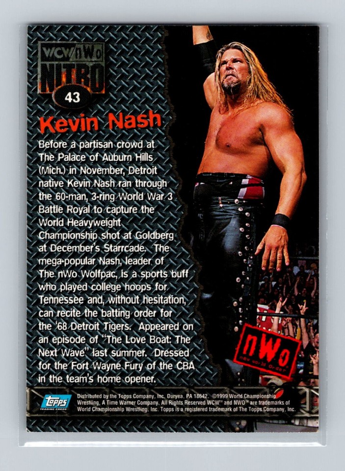 1999 Topps Nitro Wrestling Kevin Nash #43 | eBay