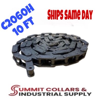 C2060H Heavy Duty Conveyor Roller Chain 10 Feet with 1 Connecting Link ...