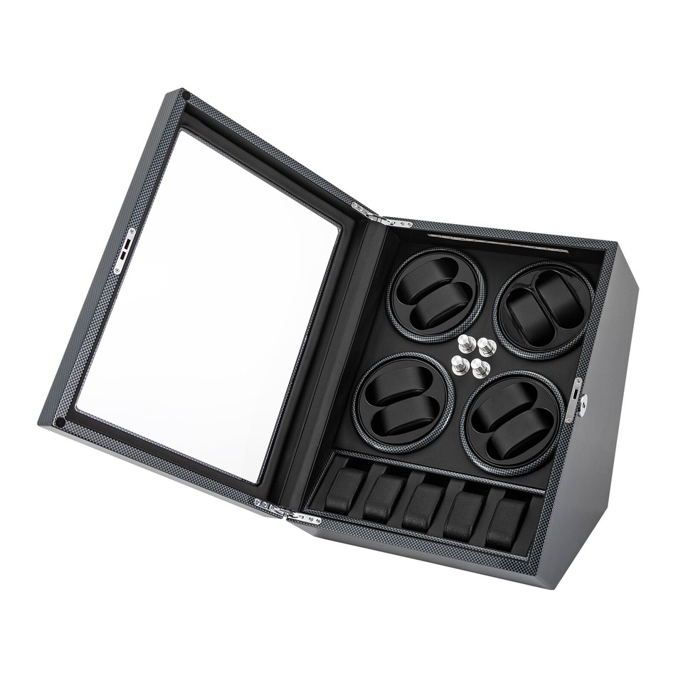 Automatic Rotation 8+5 Watch Winder Box Watch Display Organizer Storage ...