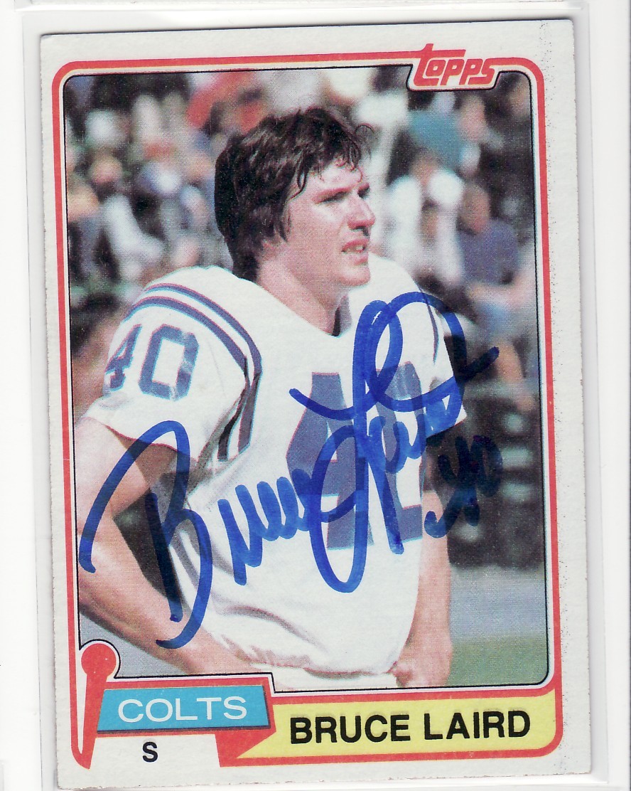 BRUCE LAIRD BALTIMORE COLTS 1981 TOPPS #326 AMERICAN INTERNATIO ...