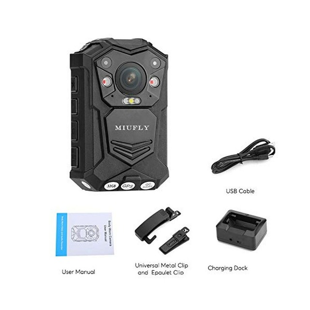 MIUFLY 1296p HD 32GB Waterproof Police Body Hidden Cameras for sale ...
