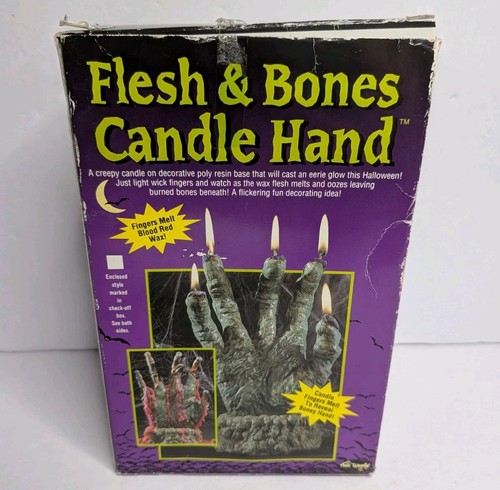 Vtg Halloween Flesh And Bones Blood Dripping Hand Candle NEVER USED See ...