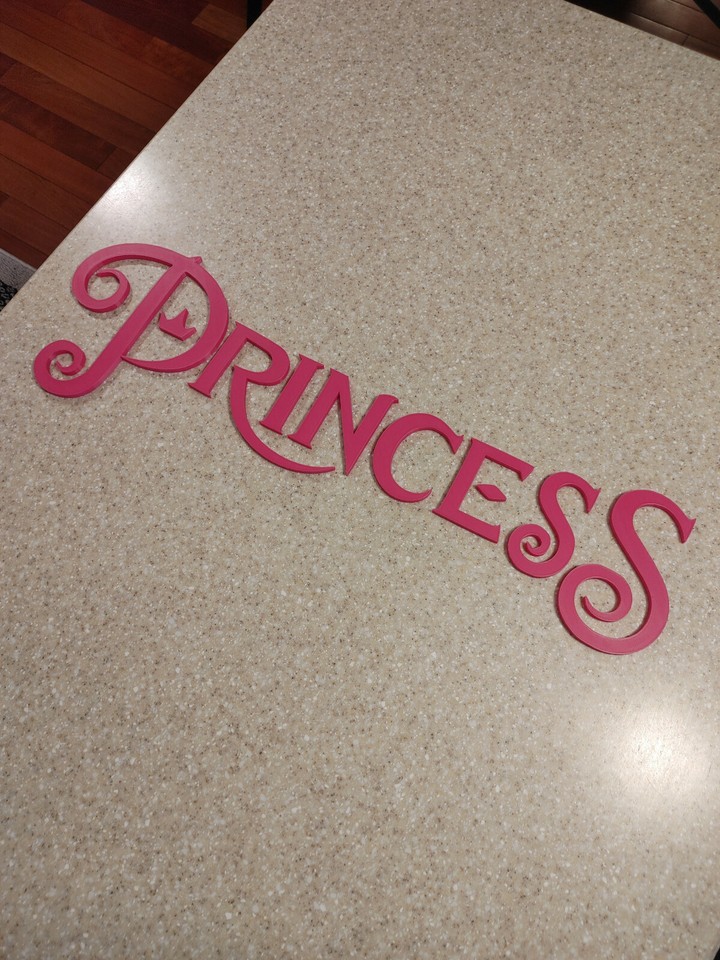 Disney Princess Style Wall Sign Logo Decoration (wall decor, gift for ...