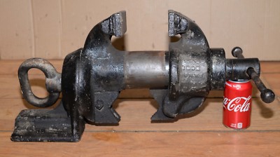 Antique Howard Iron Works vise Buffalo NY rare swivel collectible pat ...
