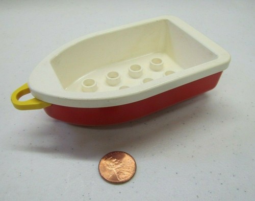 Lego Duplo White & Red Boat Canoe Dingy Water Craft Fun Play Piece ...