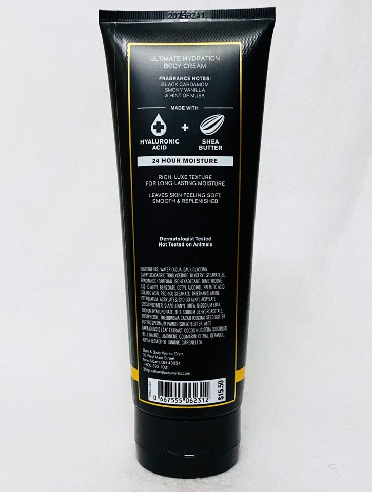 1 Bath Body Works NOIR FOR MEN 24HR Moisture Hydration Body Cream ...