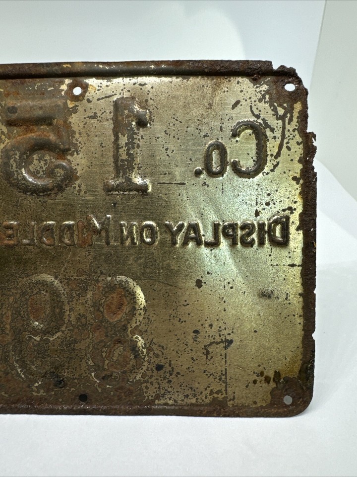 Vintage Pennsylvania Hunting License 1933 Metal License Rare Two Digit ...