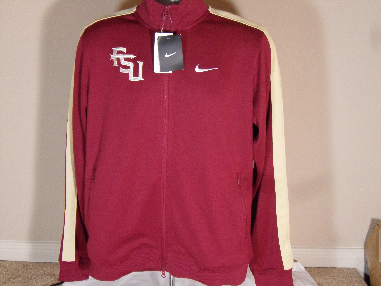 New Mens Nike Florida State Seminoles FSU Full Zip Track Warmup Jacket ...
