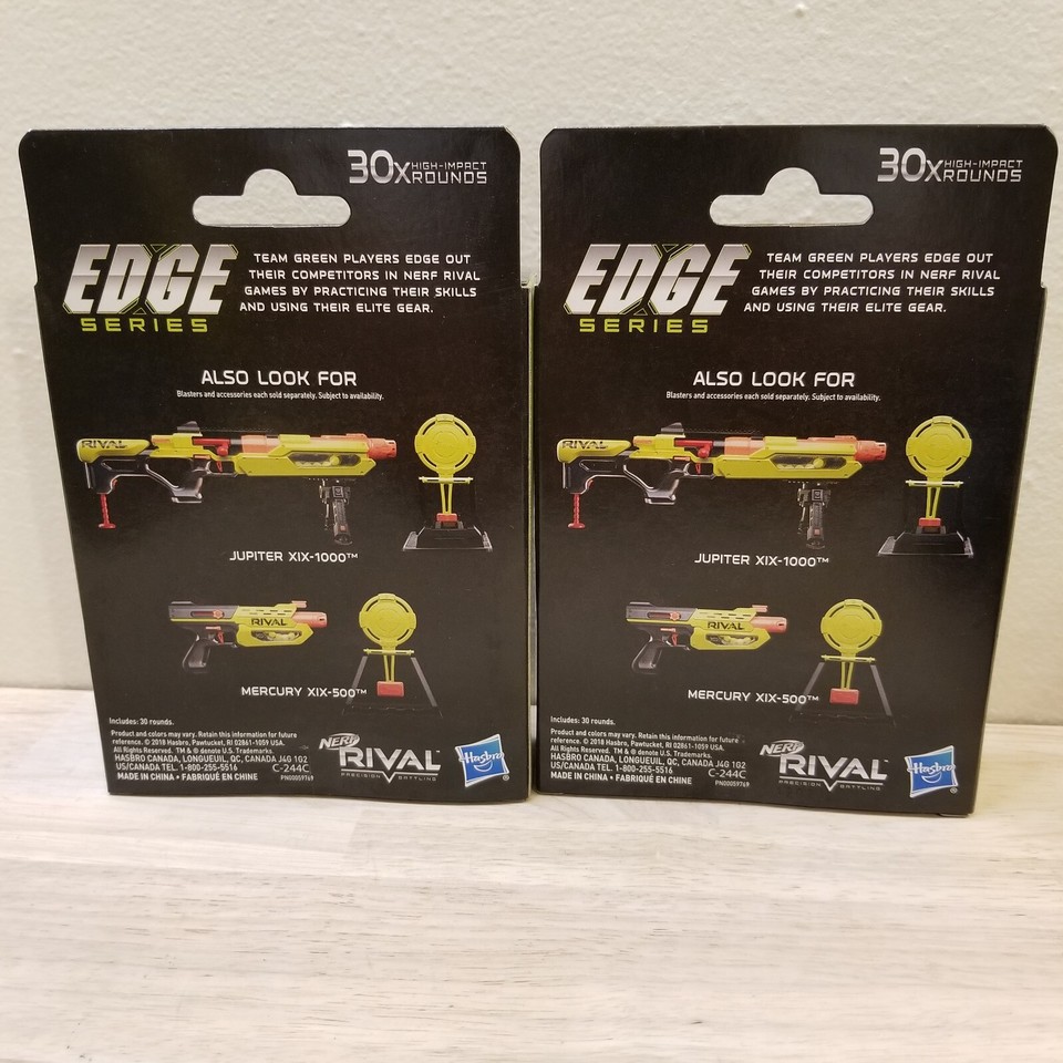 Nerf Rival Edge Series (2) PACK 30 High Impact Rounds 60 Rounds Total ...