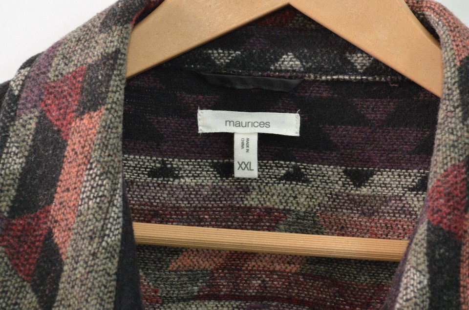 Maurices Geo Print Shacket Womens 2XL Aztec Blanket Thick Soft Fabric ...