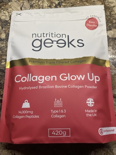 Nutrition Geeks Collagen Glow Up Powder 14000mg, 420g, 30 Servings ...