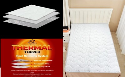 Thermal Mattress Topper Self Heated Soft Insulated Heat Retaining SAVE ...