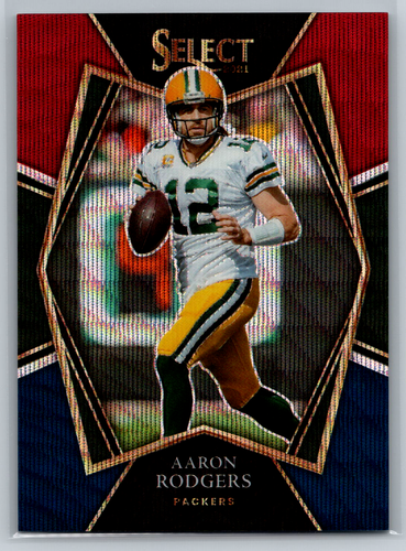 Aaron Rodgers 2021 Panini Select Tri-Color Prizm /199 #114 Green Bay ...