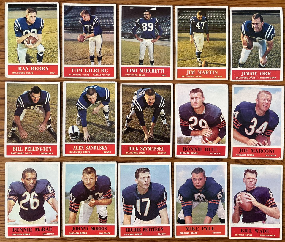 Lot of 63 Different 1964 Philadelphia Football Cards - VG | eBay
