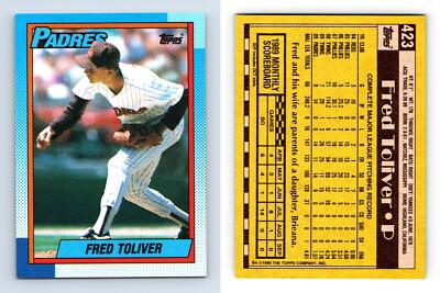 Fred Toliver - Padres #423 Topps 1990 Baseball Trading Card | eBay