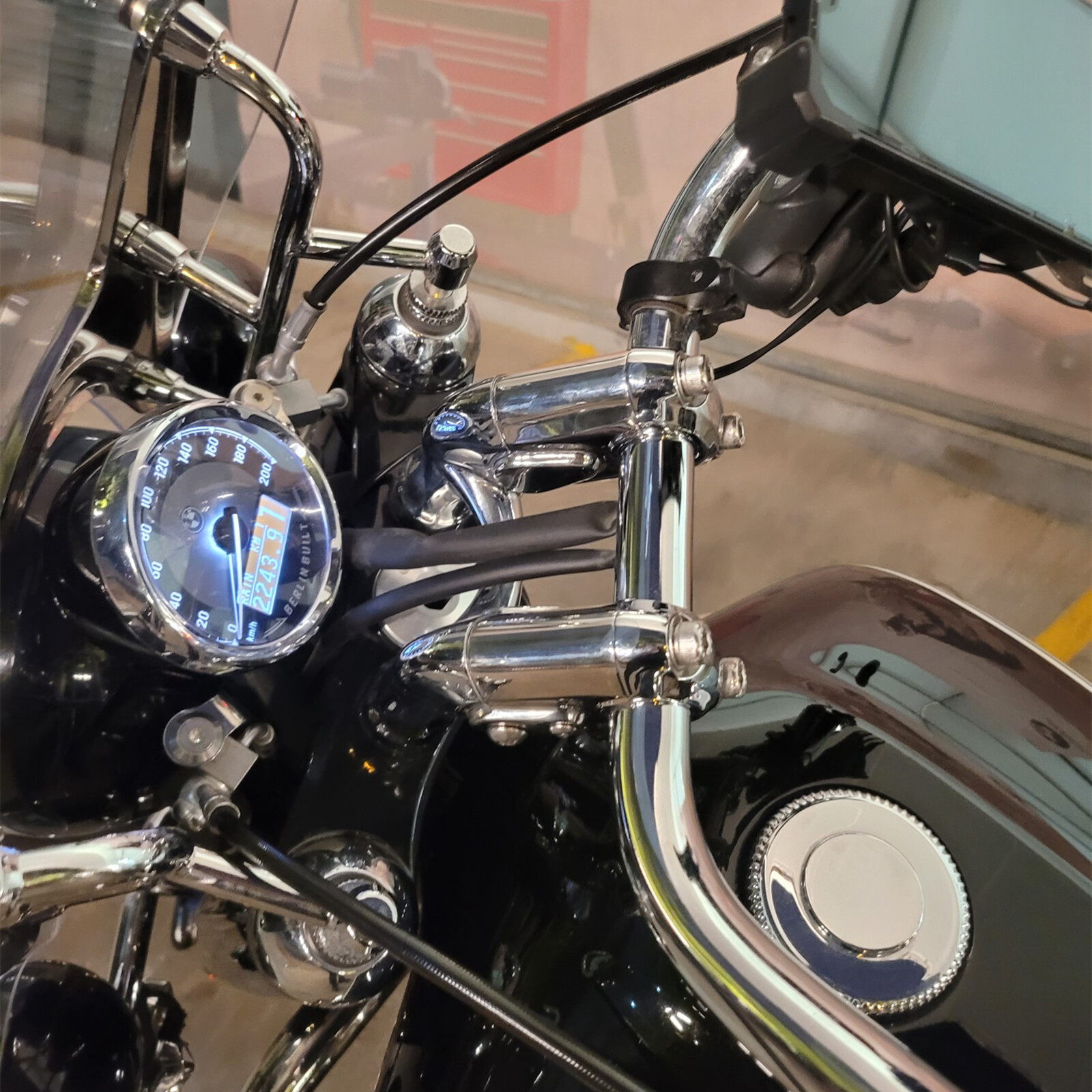 Motorcycle Handlebar Riser Lift Adapter Kit For BMW R18 Chrome Aluminum ...