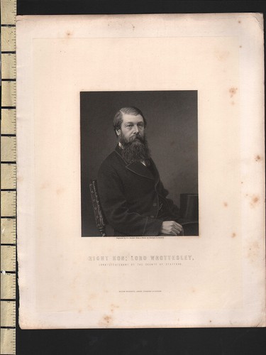 C1880 Antik Aufdruck ~ Lord Wrottesley Lord-Lieutenant County Von ...