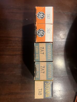 Lot Of 5 Tubes 7A7 7A8 Sylvania GE | eBay