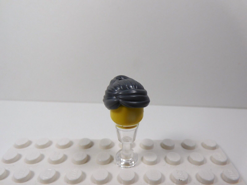LEGO Dark Gray Female Girl Hair Twisted Bun Minifig Q7 | eBay