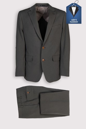 RRP€890 ATELIER MUNRO Suit Size M Textured Single-Breasted Notch Lapel ...