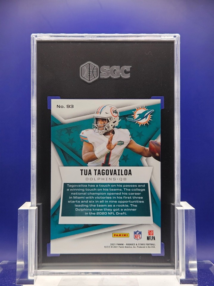 2021 Tua Tagovailoa Miami Dolphins Rookies & Stars #93 GOLD 3/10 GEM ...