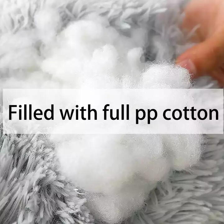 Square Dog Cat Comfy Bed Soft Warm Fleece Calming Pets Washable Cushion ...