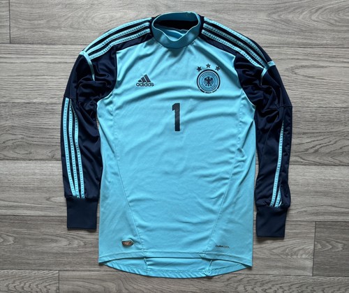 Germany #1 Neuer 2012 2014 Goalkeeper GK Football Jersey Shirt Adidas S ...