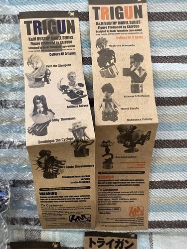 TRIGUN Bustup Model Series K&M Kaiyodo 11 Figures Vash Wolfwood Knives ...