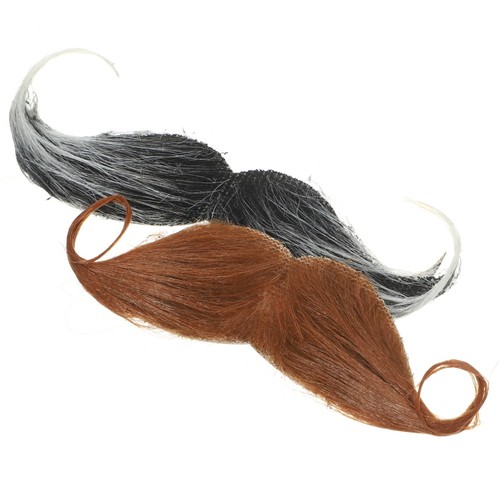 2 Pcs Handlebar Moustache Fake Decorative Decors Simulation Cosplay | eBay