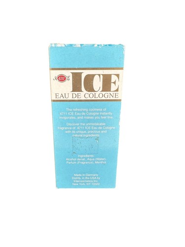 4711 ICE- 5.7 Fl.oz /170mL EAU DE COLOGNE SPLASH-MEN’s-NWB-VINTAGE ...