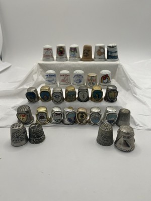 Souvenir Thimbles Lot Of 30. From All Over The US. See Pics And Desc ...