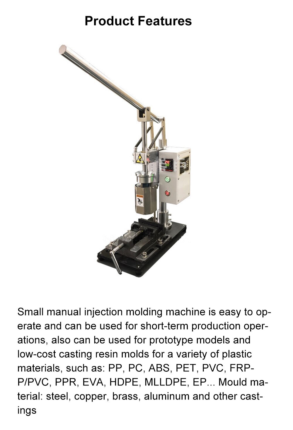 Manual Injection Molding Machine Injection Molding Machine for PVC PP ...