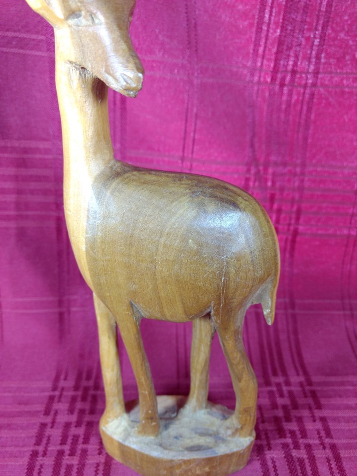 Wooden Statue Gazelle Impala Antelope African Sculpture Hand Carved ...