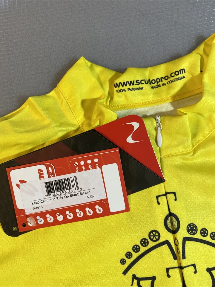 ScudoPro keep calm and ride on cycling jersey Large L (8589-5) | eBay