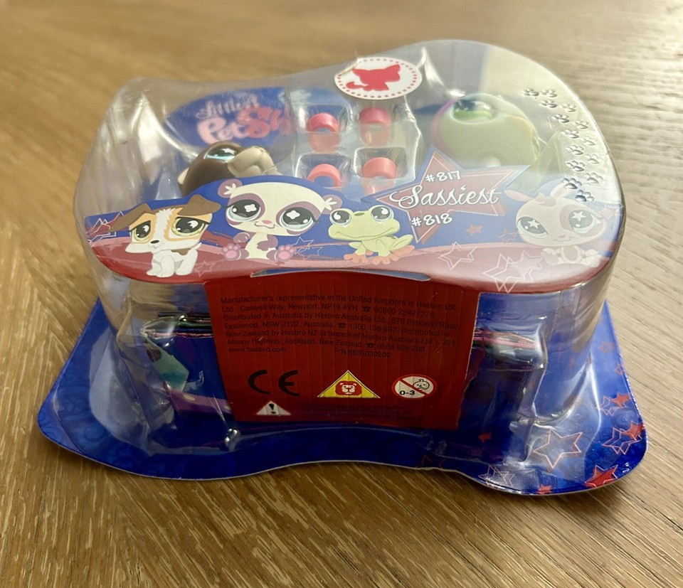 New Littlest Pet Shop LPS #817 & #818 Sassiest Great Dane & Ostrich Set ...