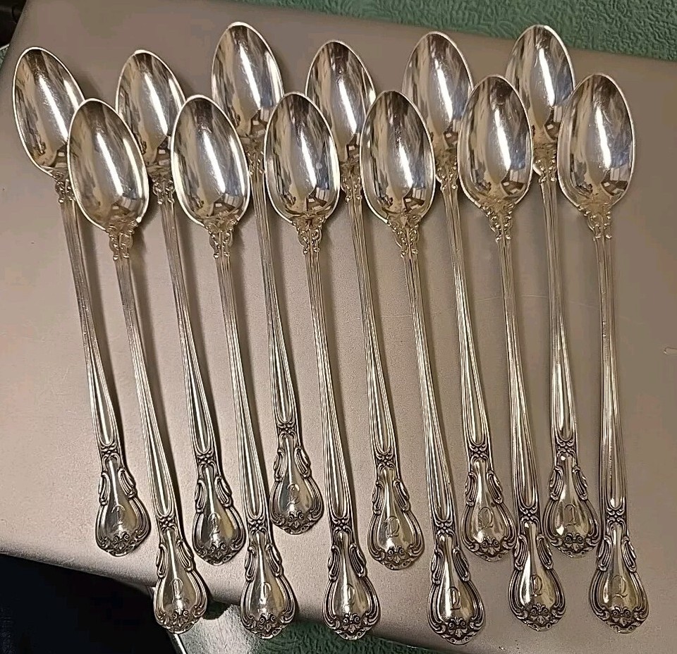 Set Of 12 Gorham Chantilly Sterling Iced Tea Spoons - 7 5/8" See Mono L28 | eBay