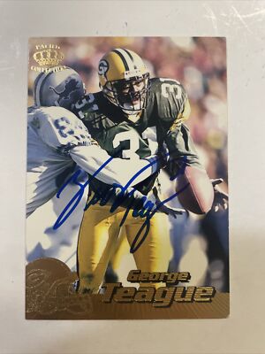 1996 Pacific George Teague Autographed Card #163 Green Bay Packers A ...
