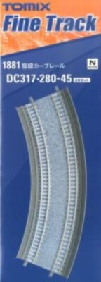 Tomix 1881 Double Track Curve Track DC317・280-45(F) 2 pcs N Scale ...