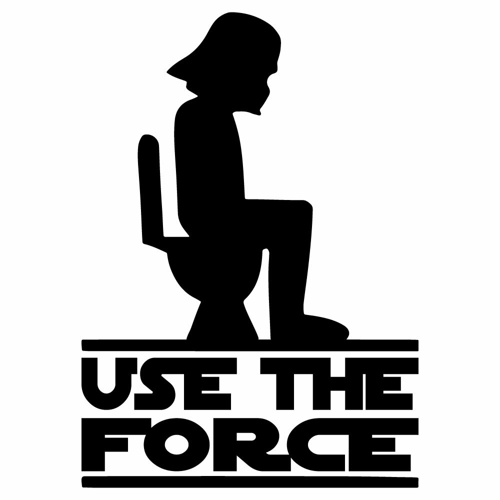 7" USE THE FORCE Vinyl Decal Sticker Window Laptop Star Wars Funny ...