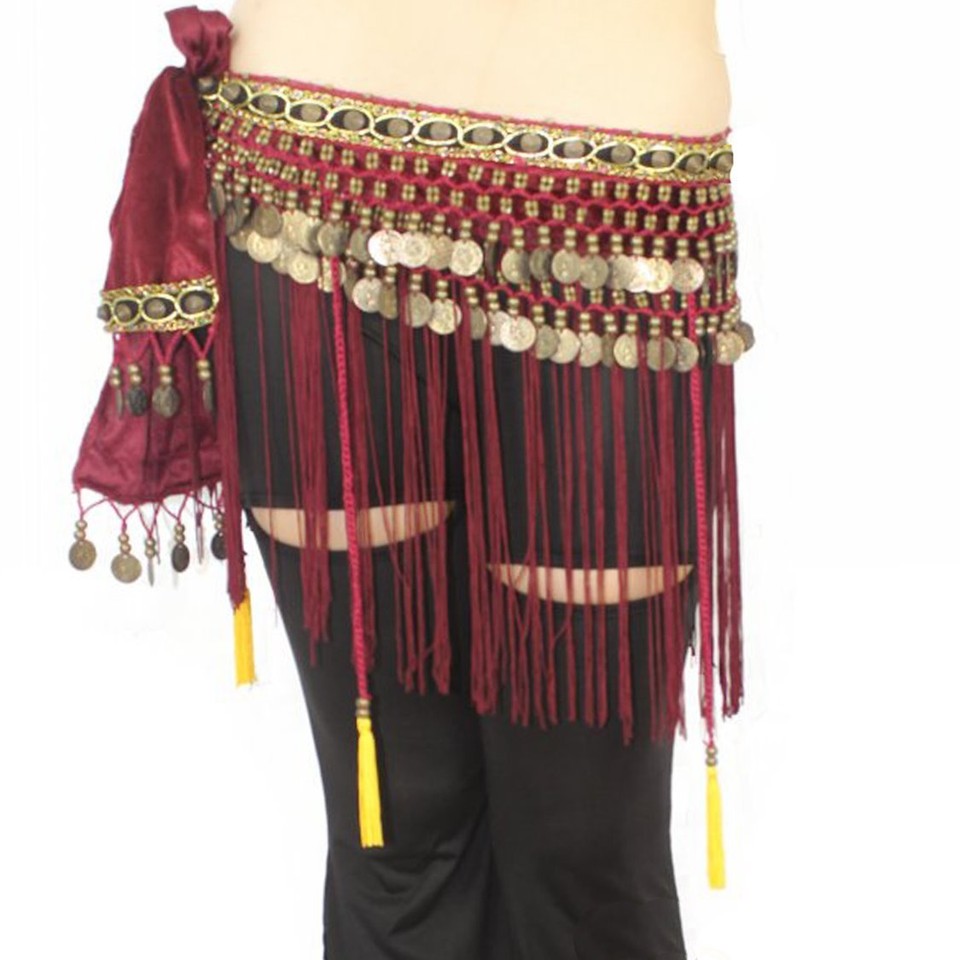 Women Girl Tribal Bellydance Clothes Gypsy Hip Scarf Belt Wrap Skirt ...