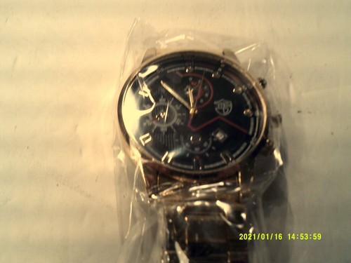 eyros gold tone quartz watch gold tone adjustable band date9(BIN40)new ...