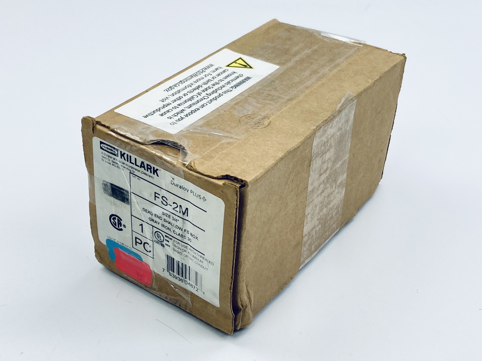 KILLARK FS-2M 3/4" SHALLOW DEAD END DEVICE BOX CLASS-30 GRAY IRON | eBay