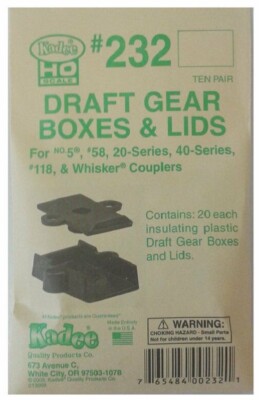 Kadee HO scale # 232 ~ Plastic Draft Gear Boxes (10 pair ) For No.5 / ...